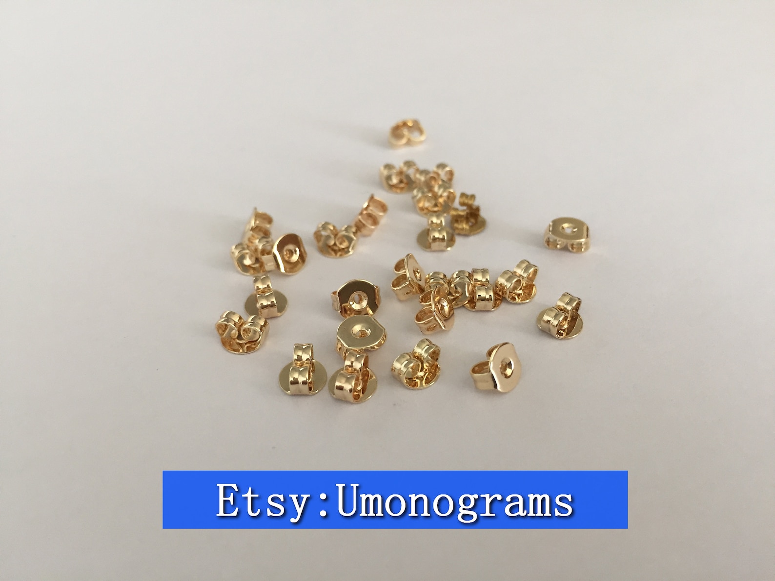 Brass With Gold Plated 14K Round Ear Nuts Earring Back | Etsy