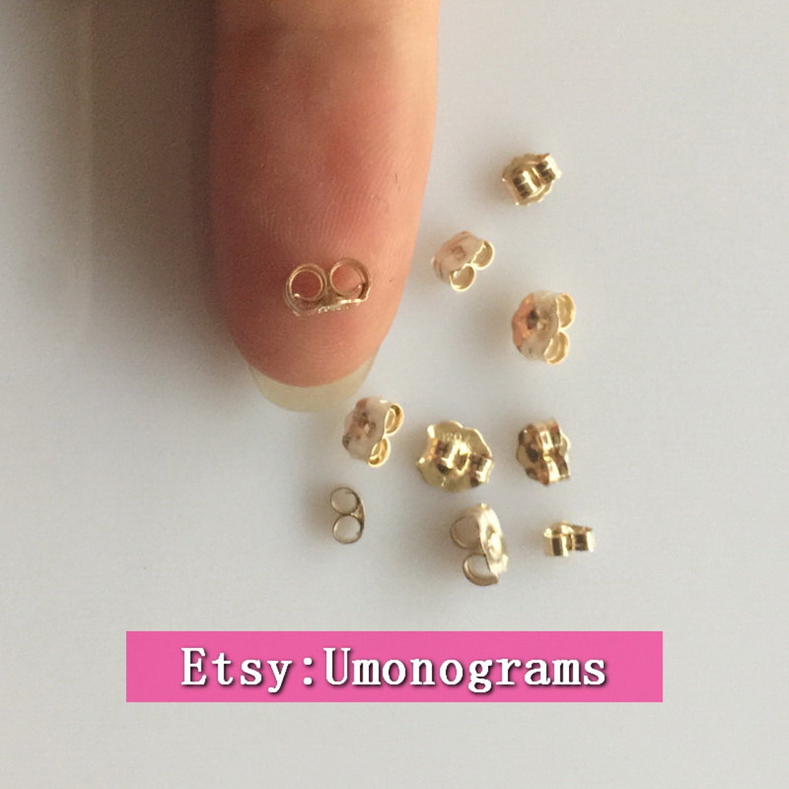 Light Earring Back 3.8x4.6mm Ear Nuts Earring Components 14K - Etsy