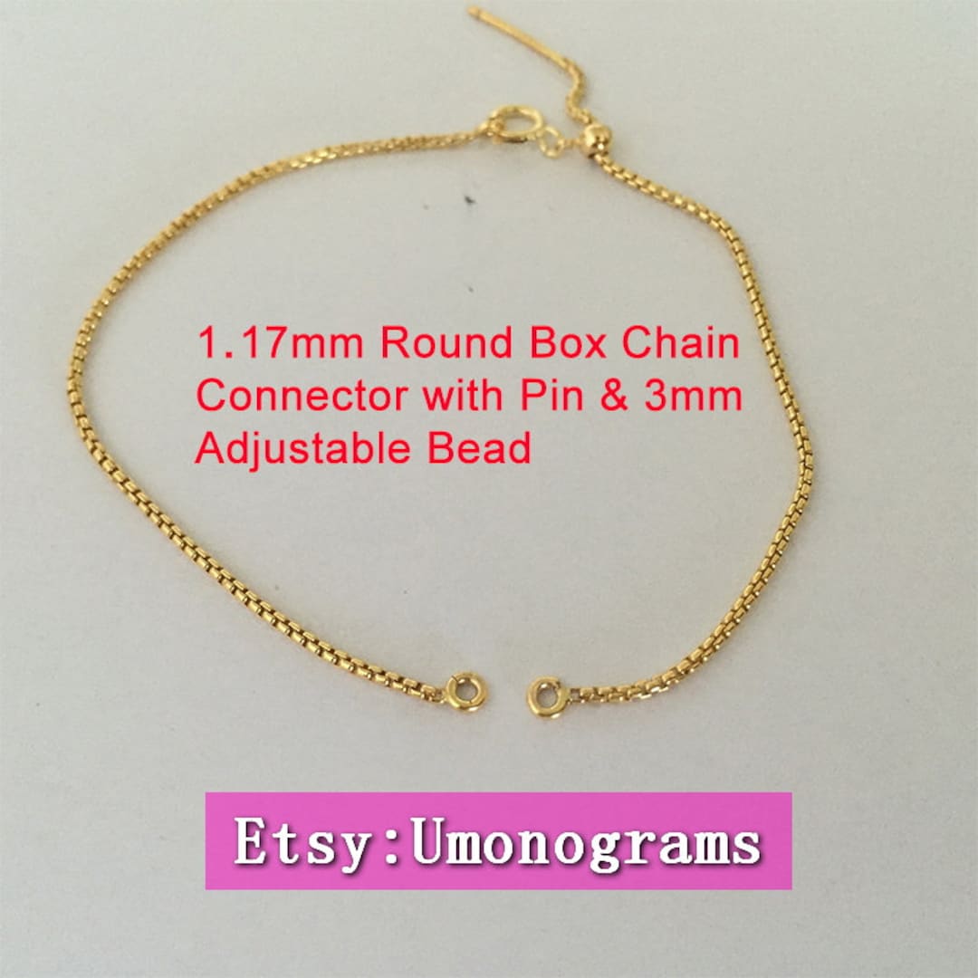 14K Yellow Gold Filled 1.17mm Round Box Chain 6.5/7/7.5/8 Inch Bracelet ...