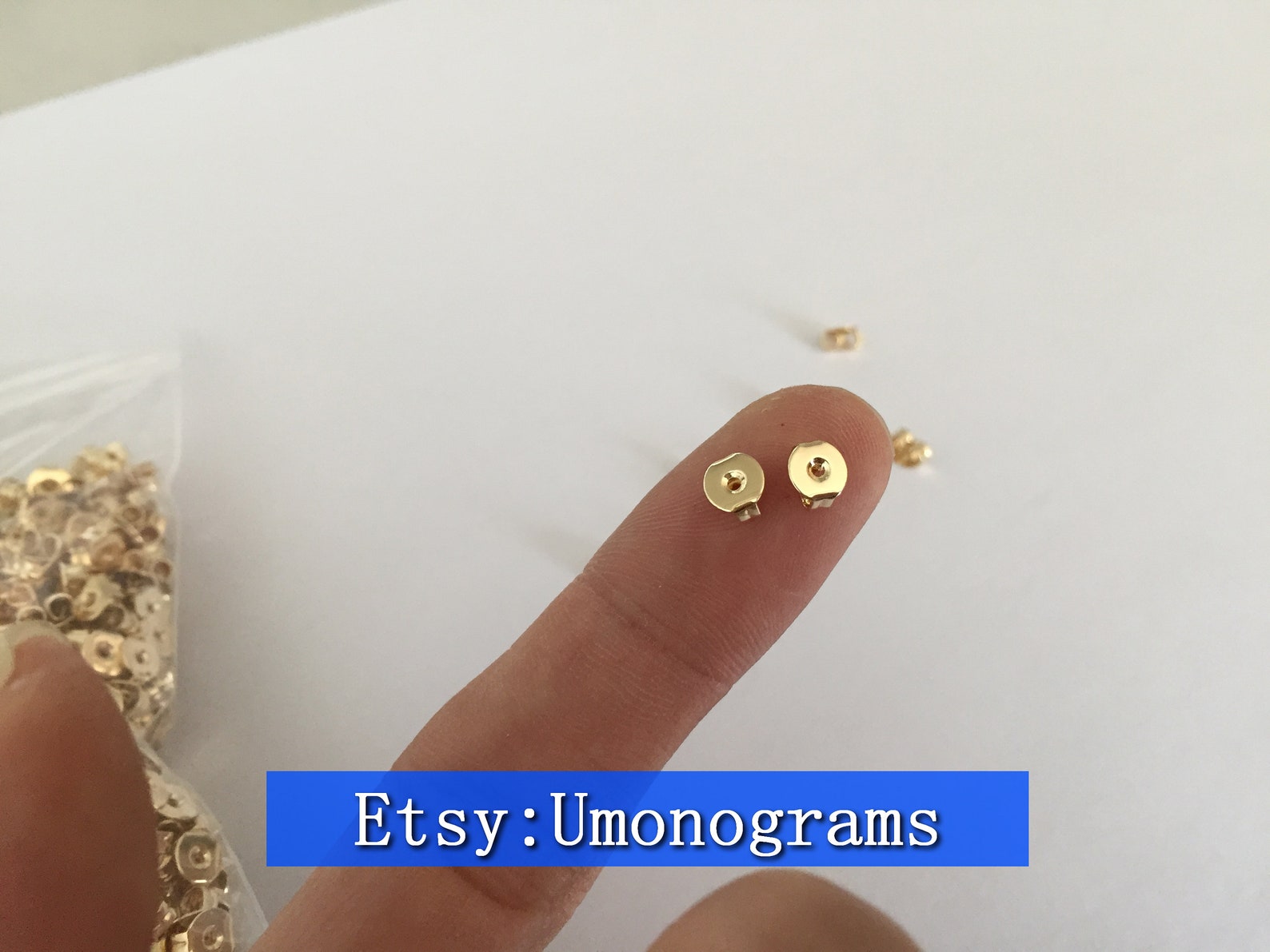 Brass With Gold Plated 14K Round Ear Nuts Earring Back | Etsy