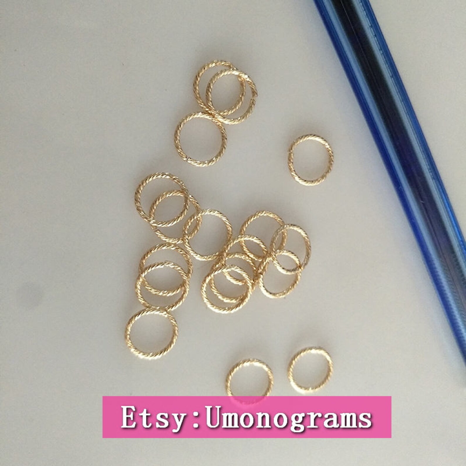 14K Gold Filled Jump Rings Sparkle Open 19ga 0.89mm | Etsy