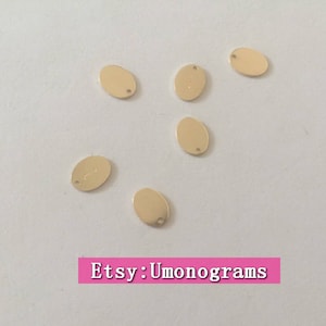 14K Gold Filled Oval Quality Tag 7.3x5.5mm 1/20 14K Stamped Blank Disk ...