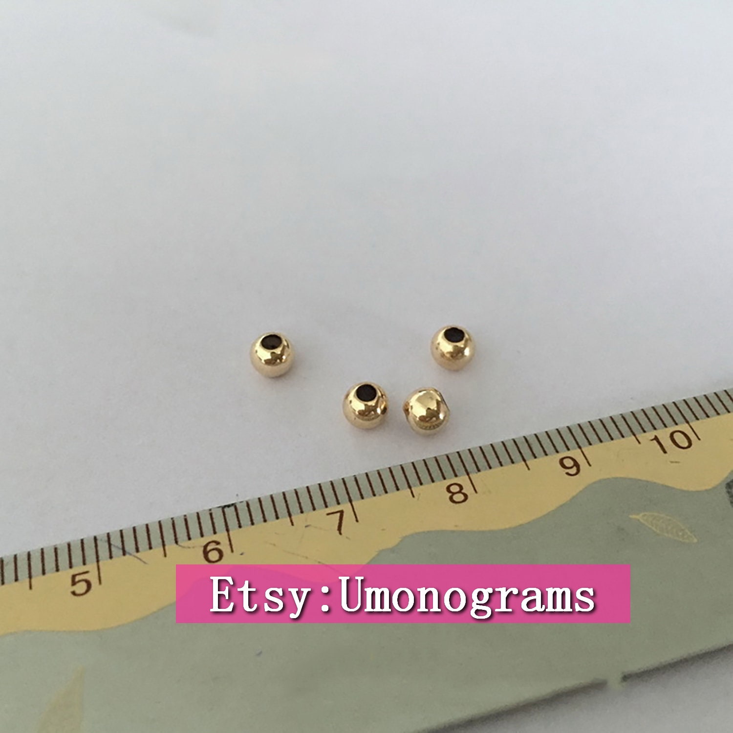 14K Gold Filled New Style Stopper Smart Bead 3-4mm Round Silicone ...