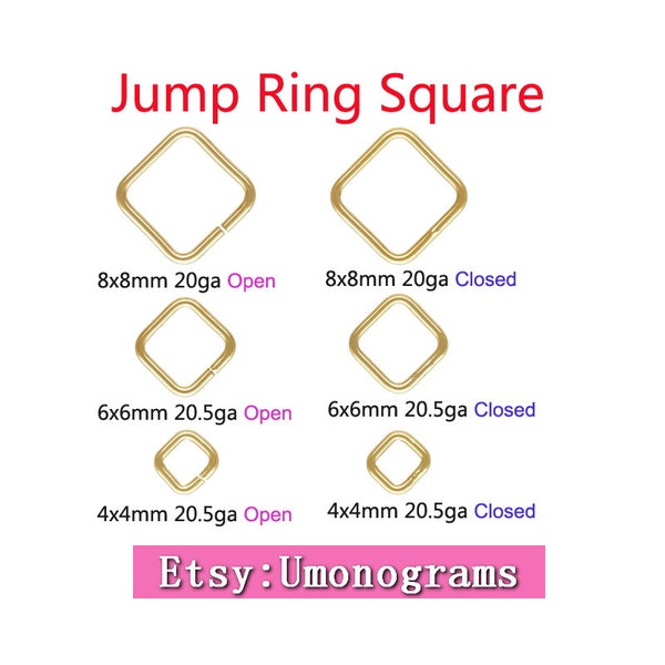 Square Jump Rings - Etsy
