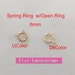 6mm Spring Rings With Open Ring Quality Strong Italy Clasps 14K Yellow ...