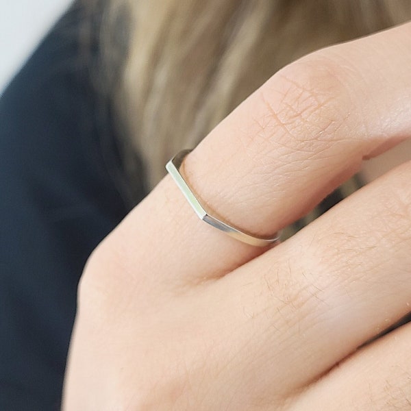 Flat Top Ring - Etsy