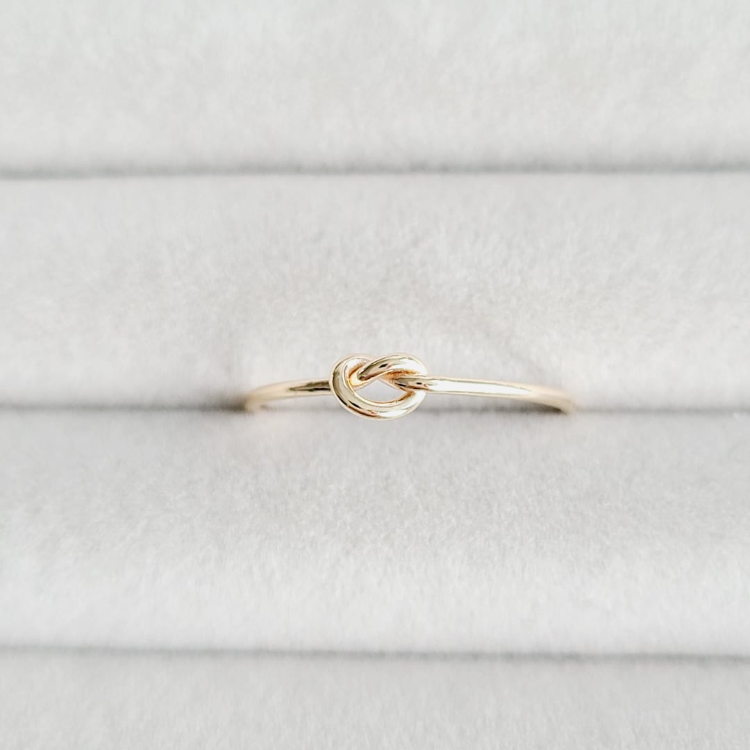 14k Solid Gold Tight Knot Ring: Yellow Gold - Etsy
