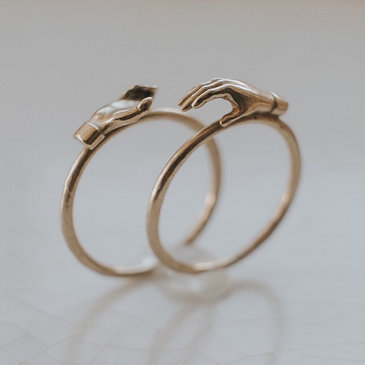 Solid Gold Fede Hand Ring Interlocking Hand Ring Figa Ring - Etsy