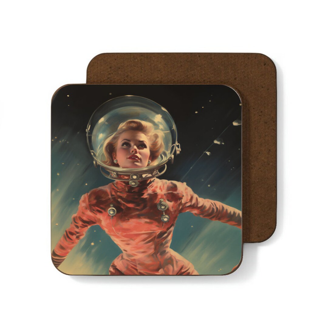 Retro Coaster Design Alien Space Theme Tableware Tea Coffee Beer ...