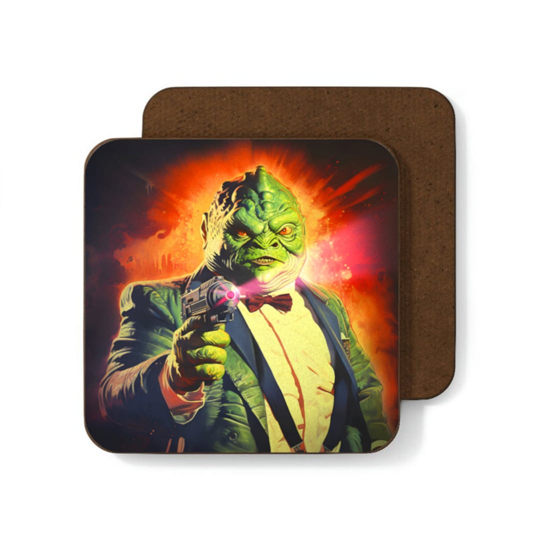 Retro Coaster Design Alien Space Theme Tableware Tea Coffee Beer ...