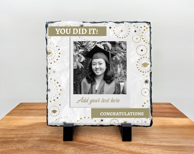 Personalised Slate Tile Custom Rock Slate Tile Picture Gift Natural ...