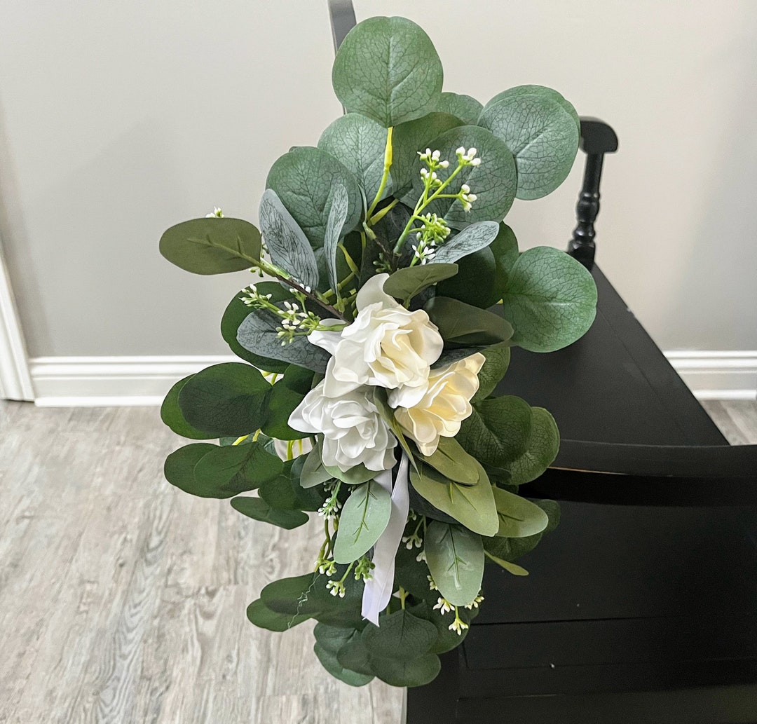 Wedding Pew Decor, Pew Marker, Floral Aisle Swag, Alter Decoration ...