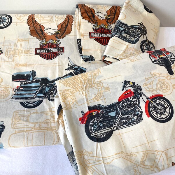 Harley Davidson Fabric - Etsy