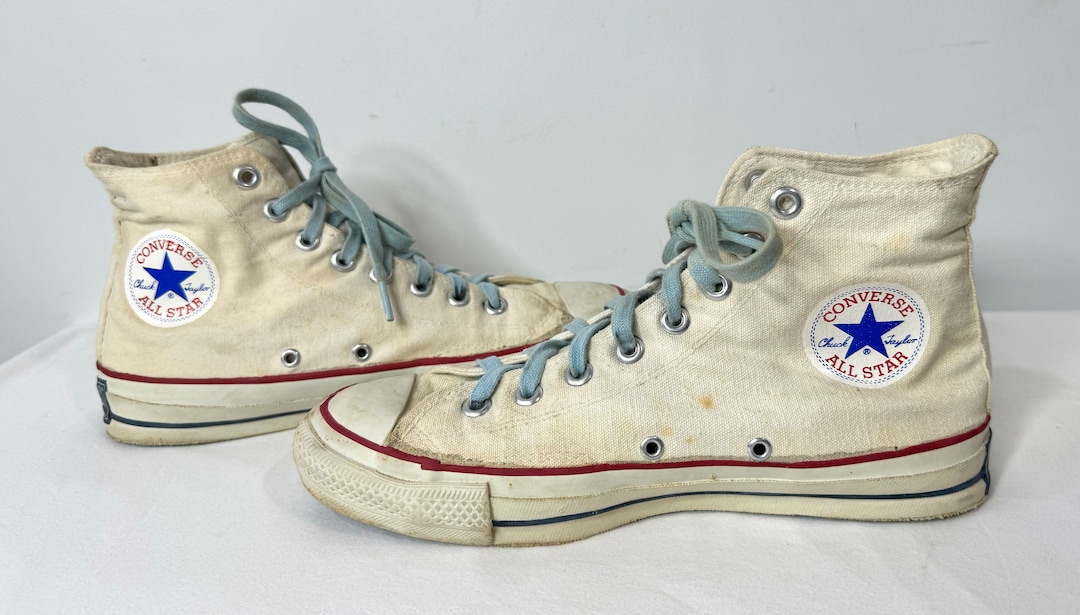Vintage Converse High Top All Star Chuck Taylors Mens Size 7.5 Made in ...