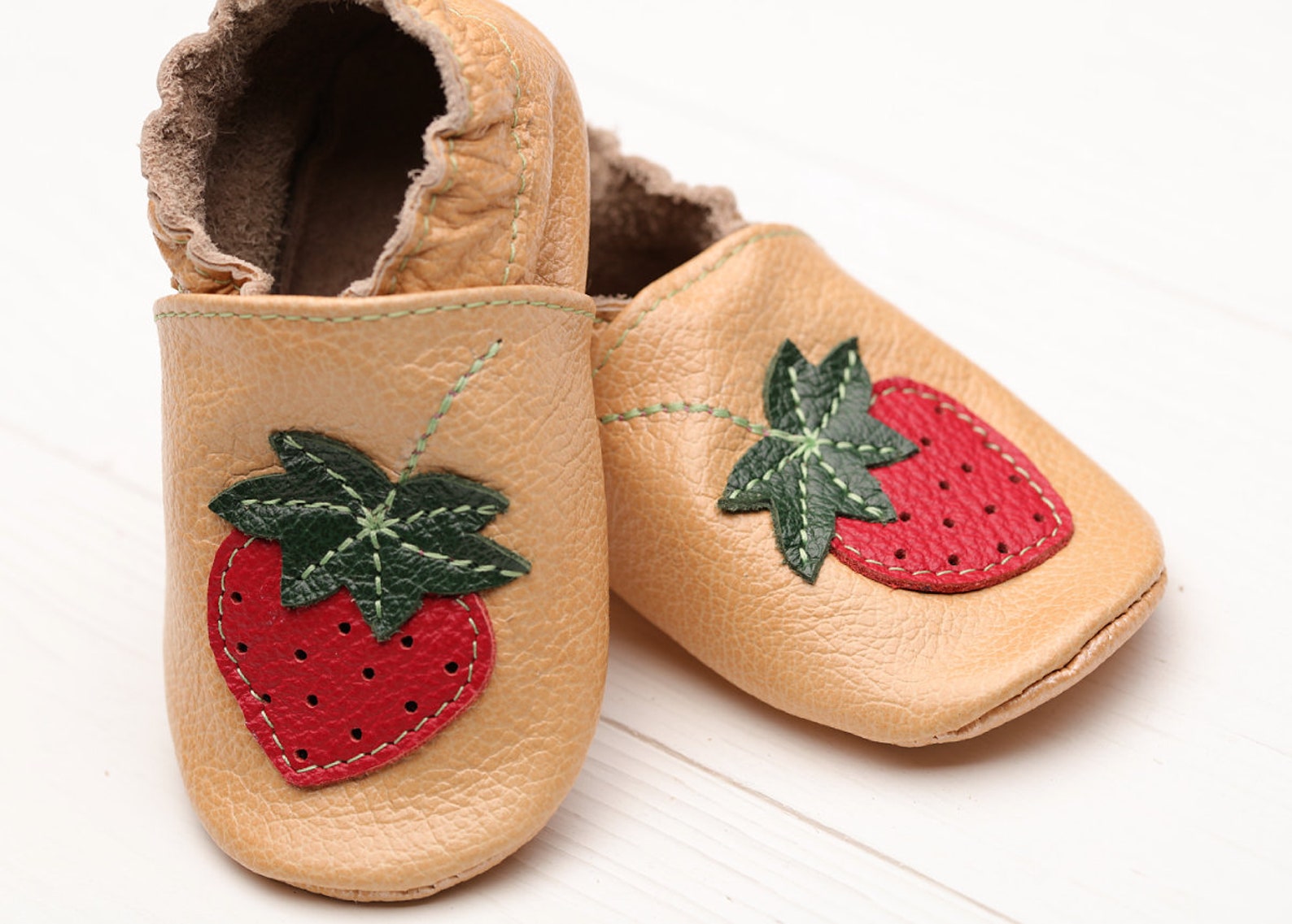 Tan Leather Baby Shoes Soft Sole Baby Shoes Toddler - Etsy