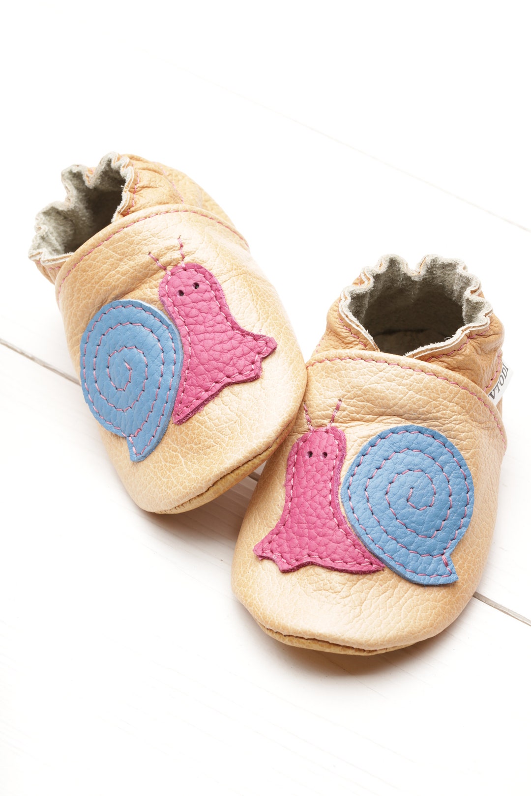 Tan Leather Baby Shoes, Soft Sole Baby Shoes, Infant/toddler Moccasins ...