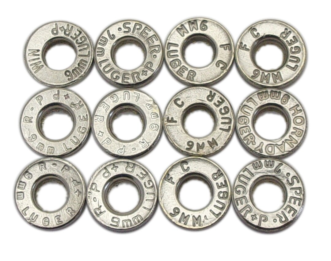 9mm Nickel Mixed Headstamp Bullet Jewelry Slice for Diy - Etsy
