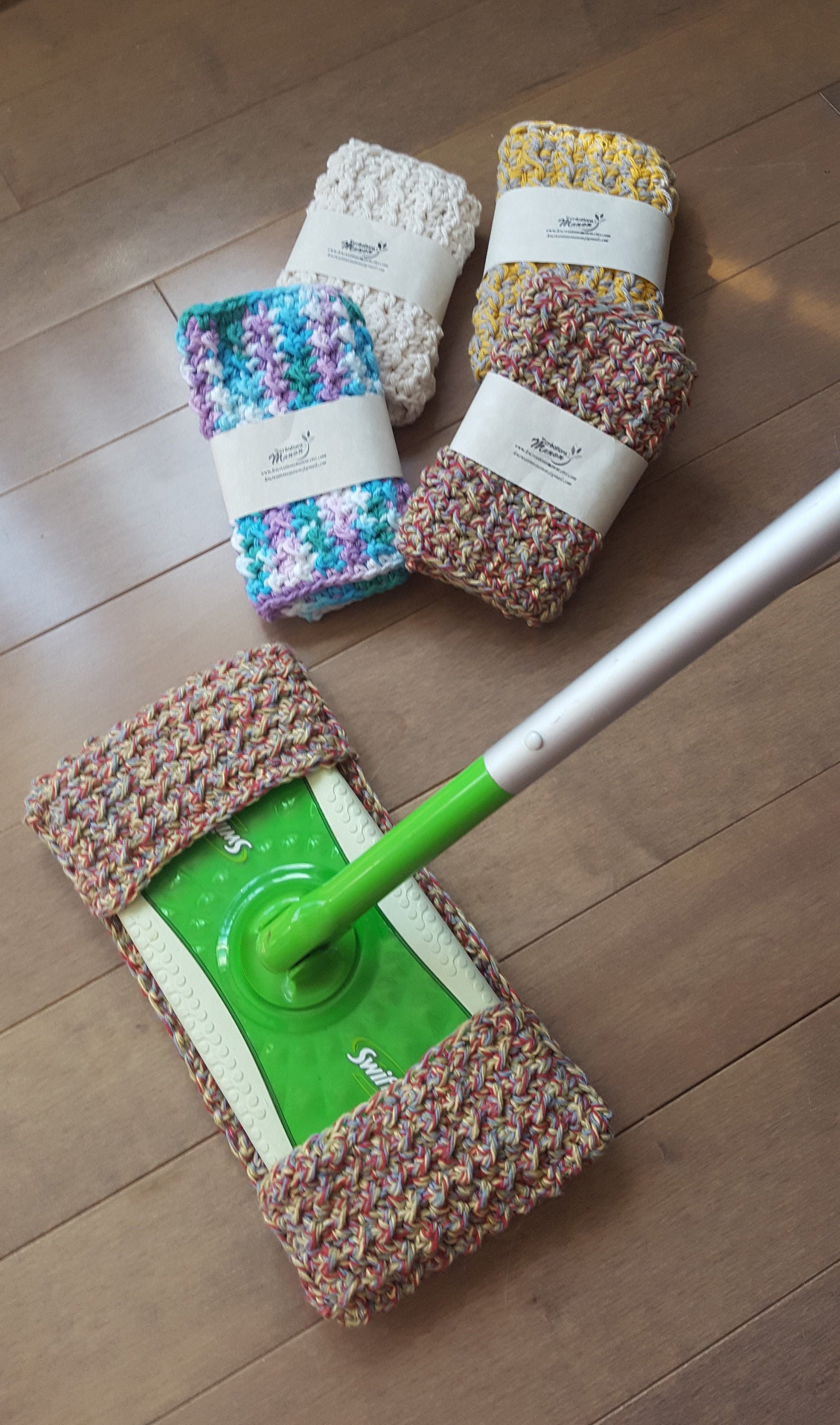 3 Reusable Cotton Swiffer Pad Durable Handmade Swiffer Covers Reduces ...