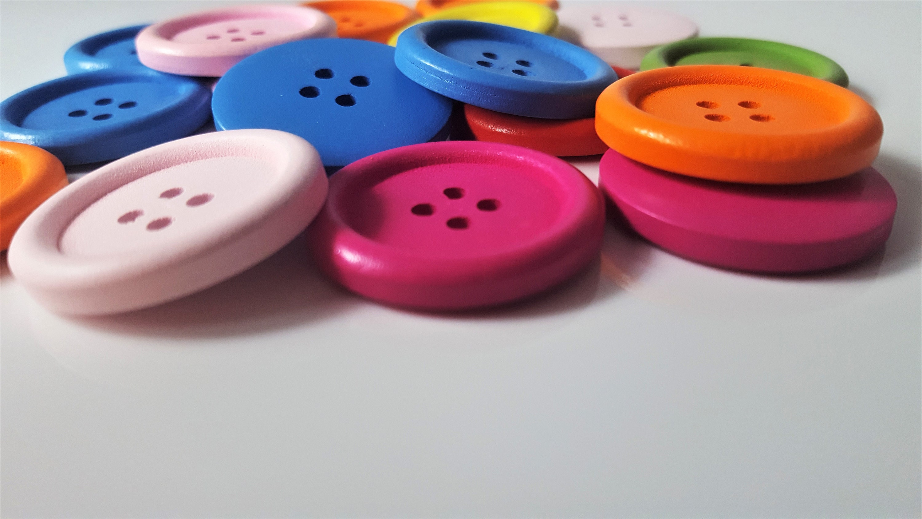 5 botones de madera de 30 mm para tapas de botón para toques | Etsy