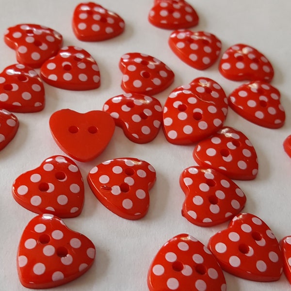 Heart Shape Buttons - Etsy