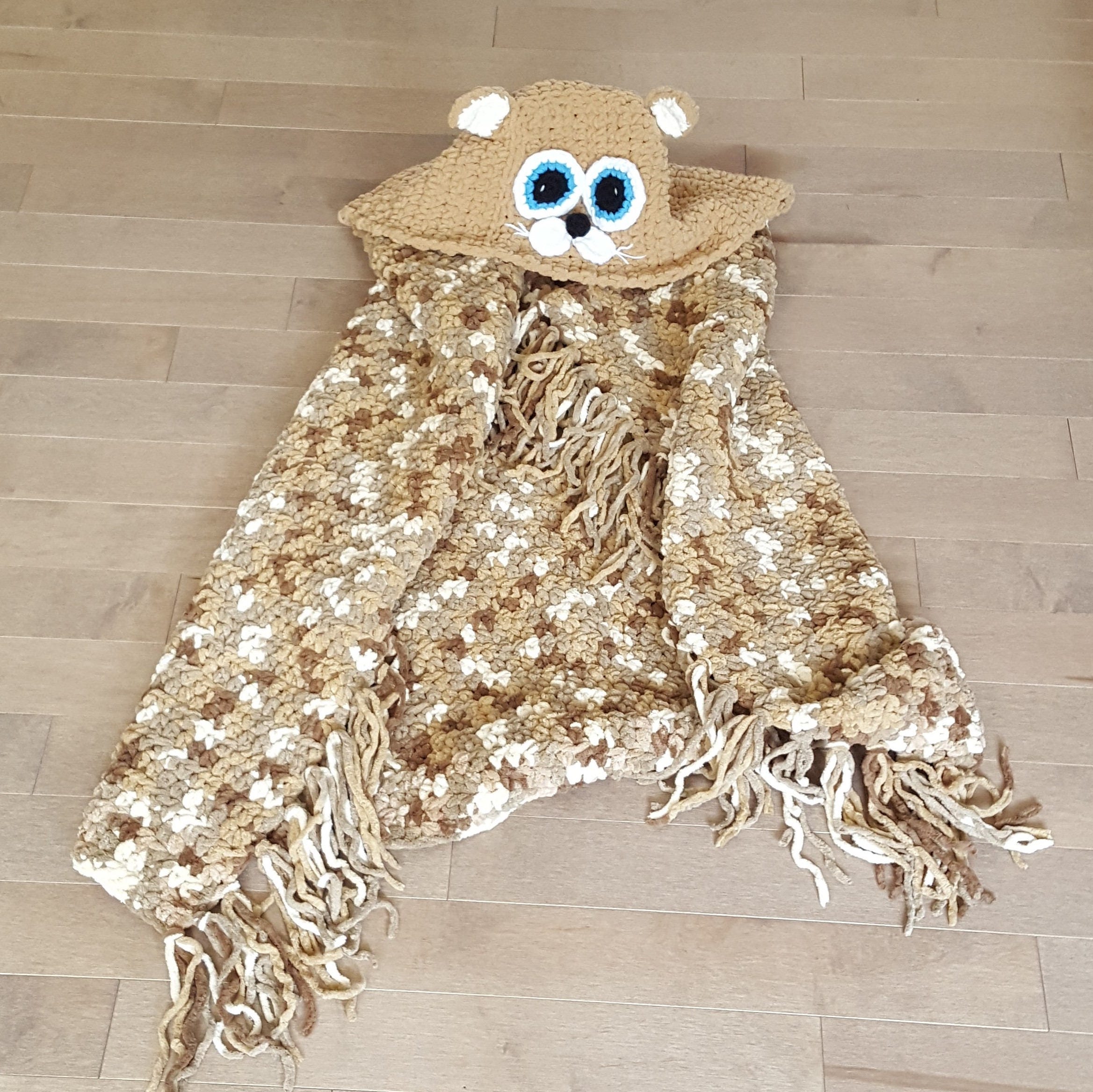 PATTERN Crochet Hooded Cat Blanket Bulky Cat Blanket Pattern - Etsy