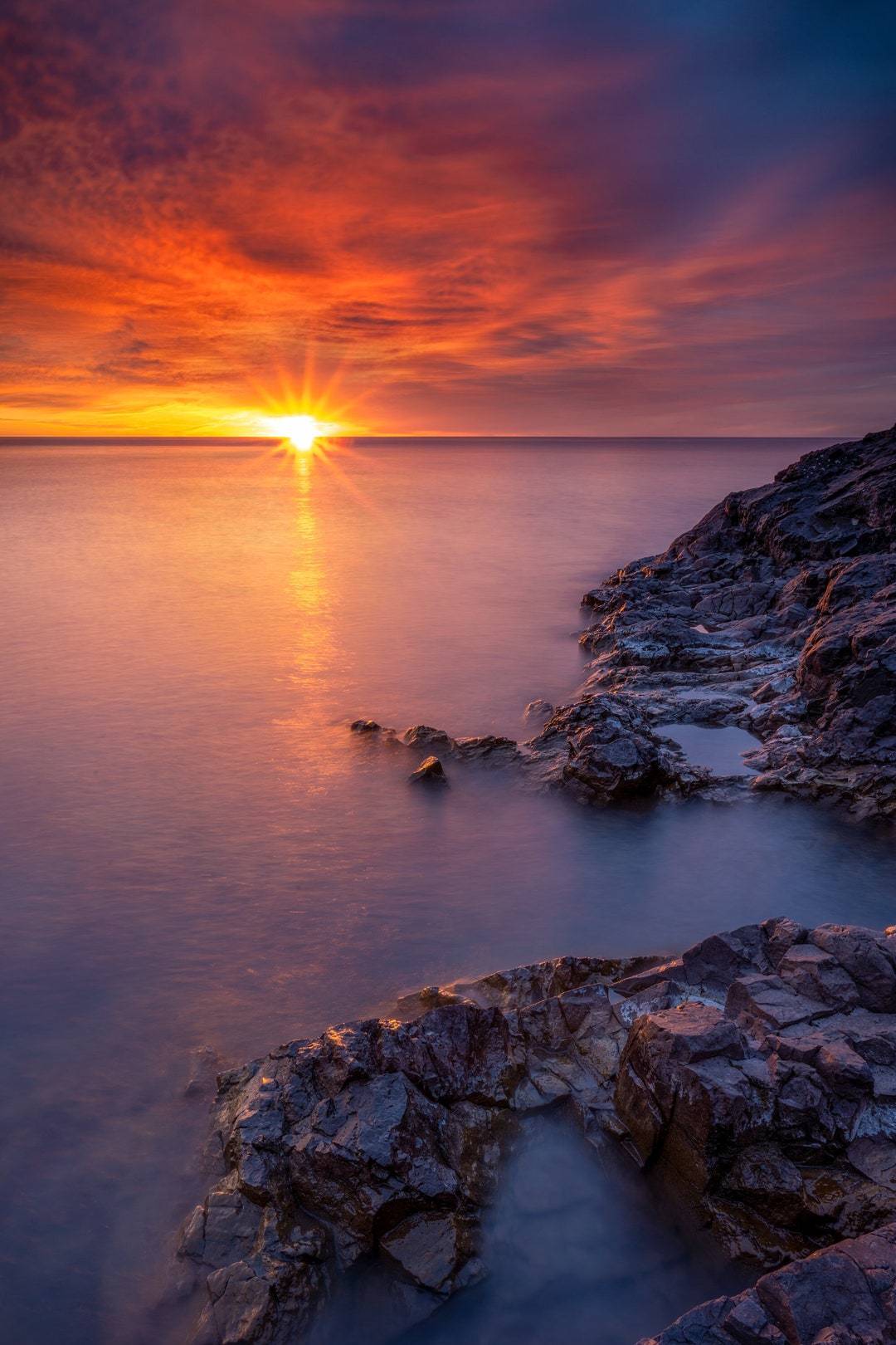 Red Sky Morning on Lake Superior, Fine Art Print, Lake Superior North ...