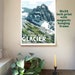 Glacier National Park Travel Poster- Highline Trail Glacier, Glacier ...
