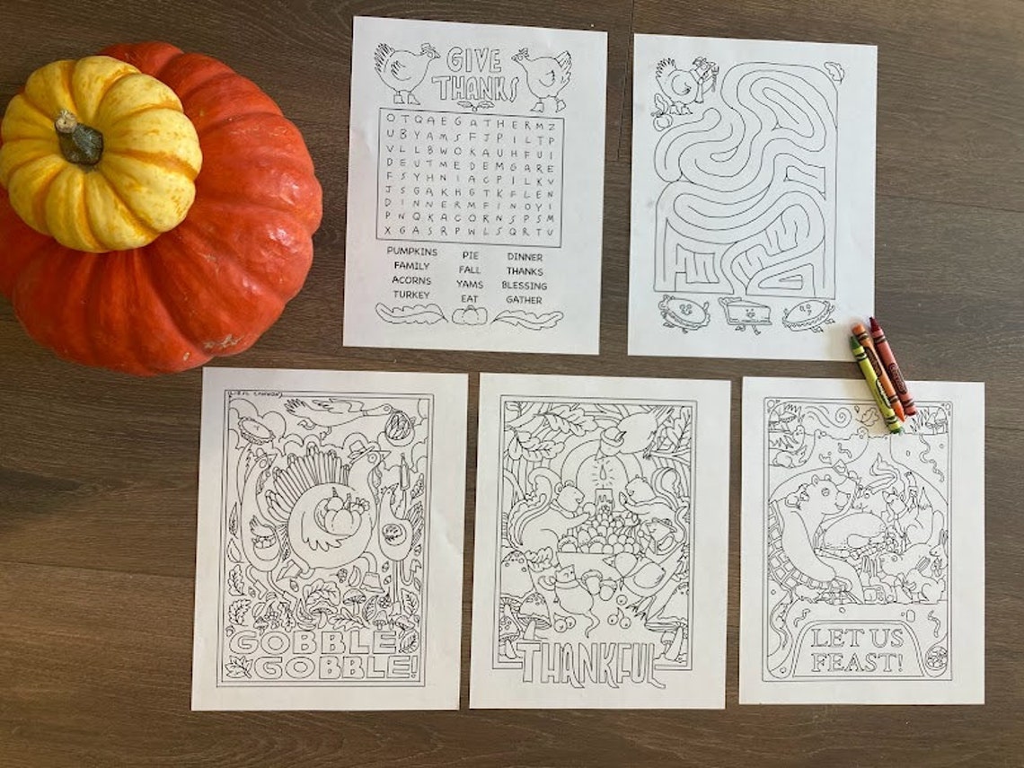 Thanksgiving Coloring Pages- Thanksgiving Activity, Thanksgiving ...