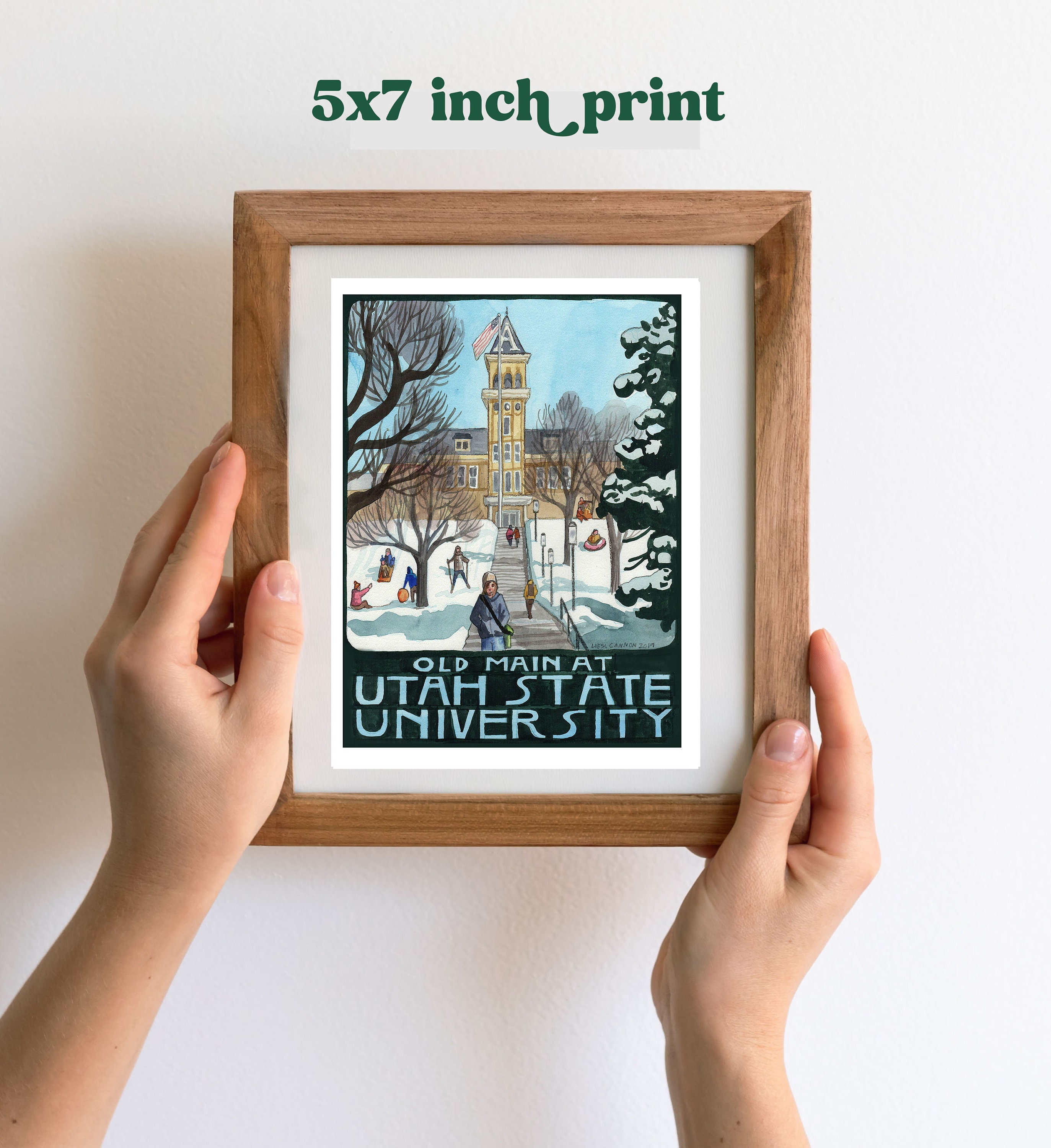 Old Main Travel Poster- Utah State University, USU, Logan Utah, Cache ...