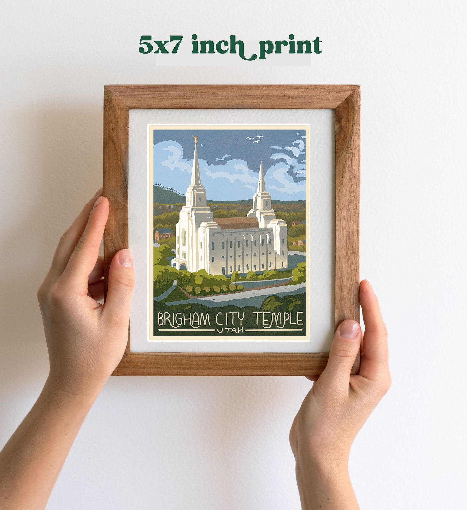 Brigham City LDS Temple Travel Poster- Mormon Temple Art, LDS Art, LDS ...