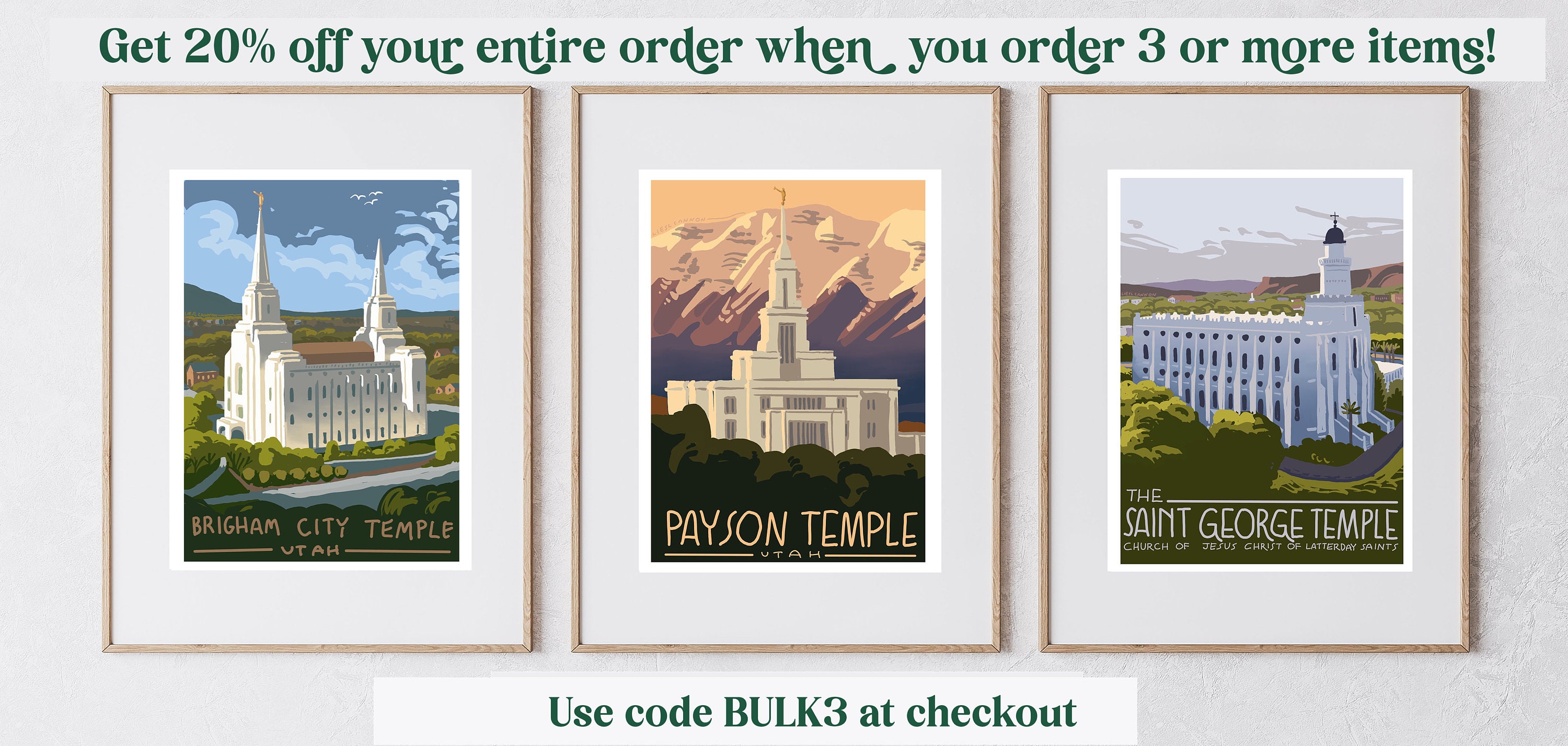 Brigham City LDS Temple Travel Poster- Mormon Temple Art, LDS Art, LDS ...