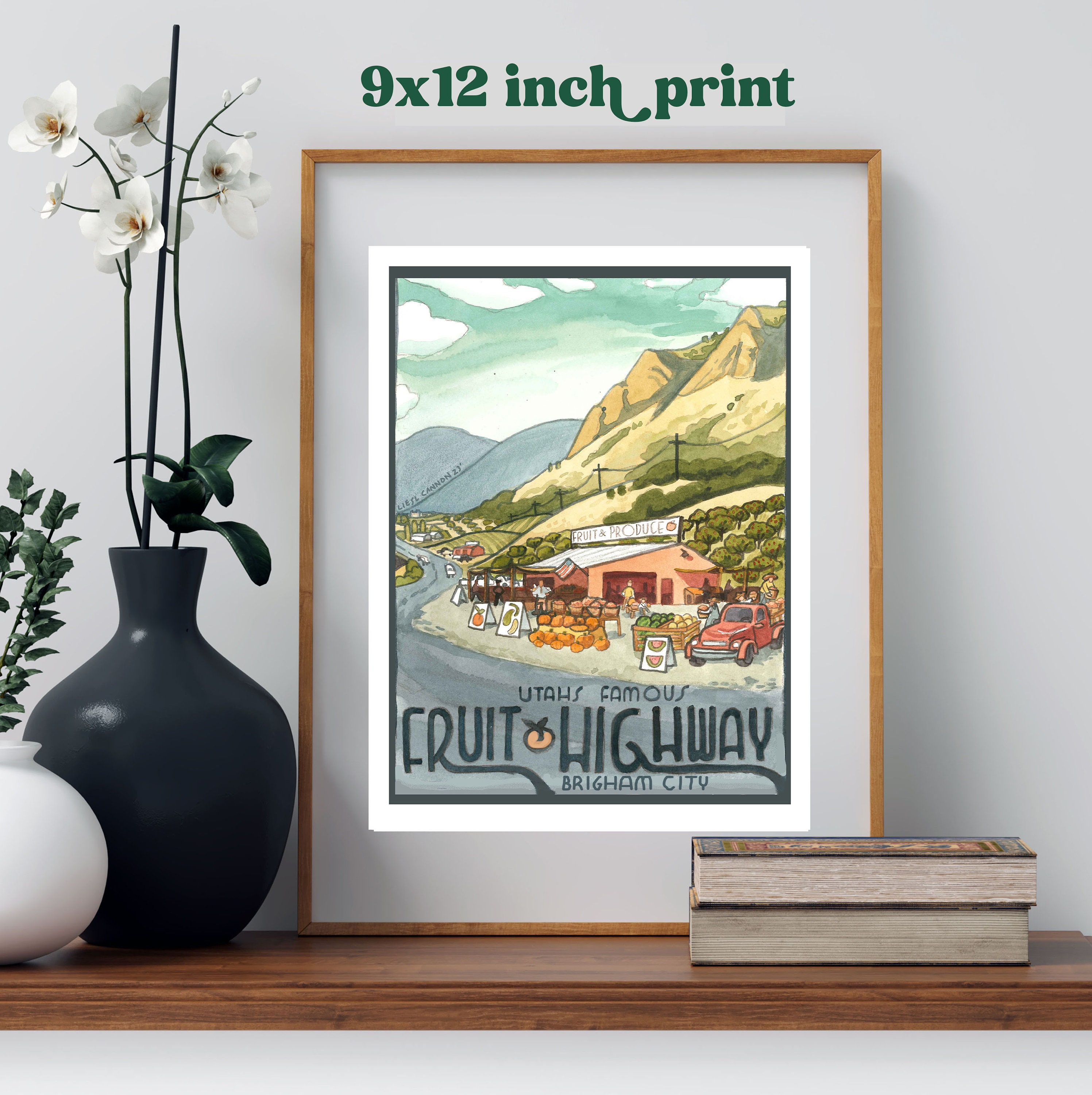 Fruit Highway Travel Poster Utah Travel Poster, Perry Utah, Brigham ...