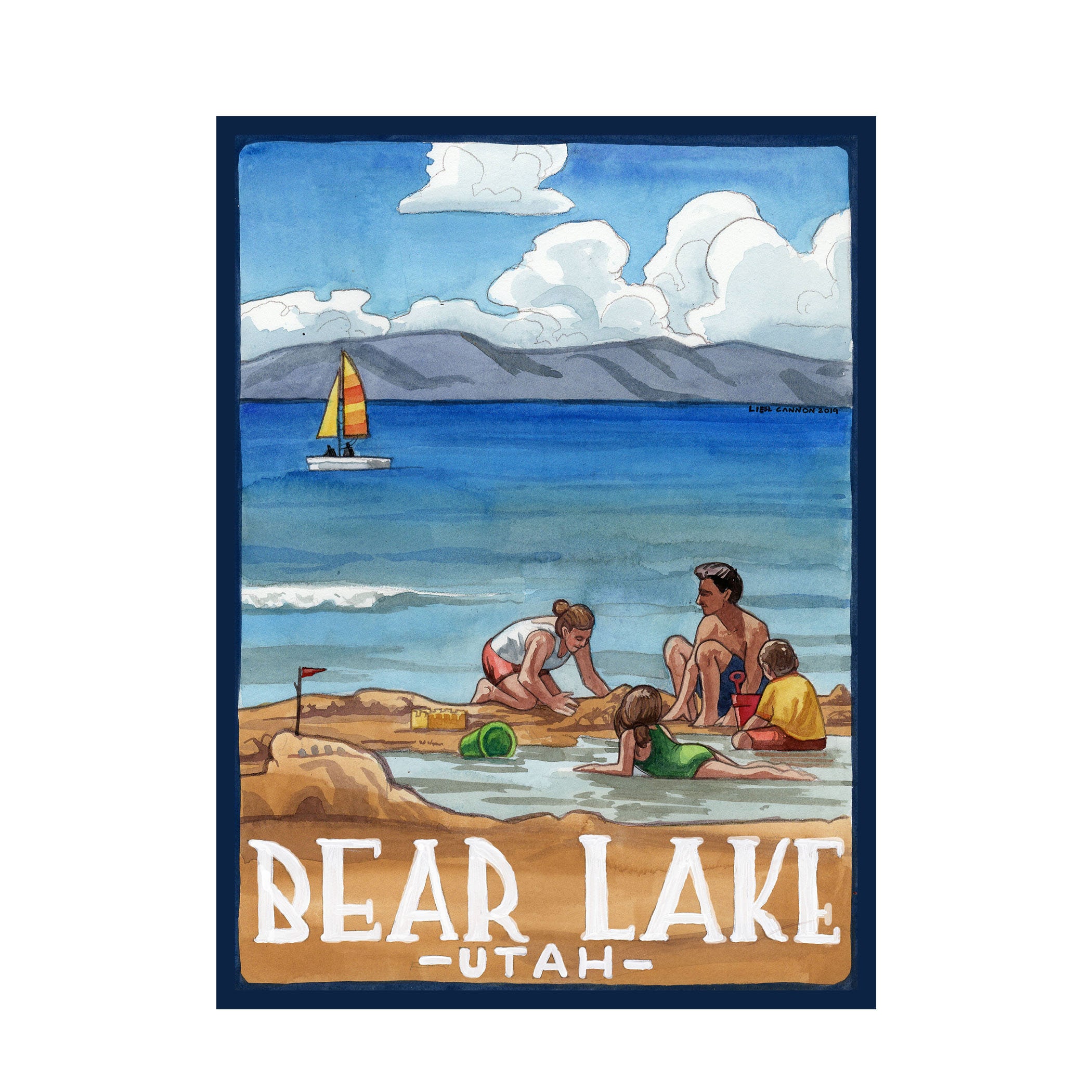 Bear Lake Travel Poster Utah Travel Poster Utah Art Décor - Etsy
