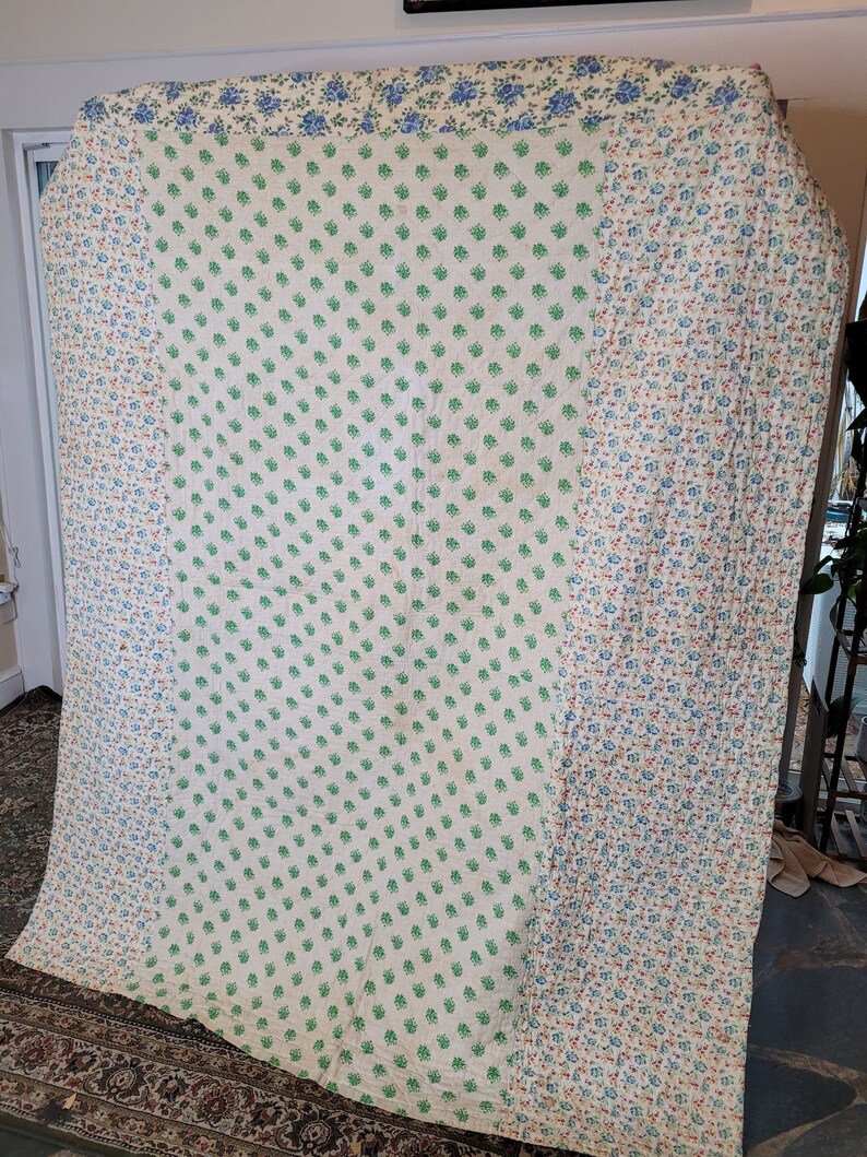 Very Vintage Handmade Quilt, Scrap Quilt, Multi-color - Etsy