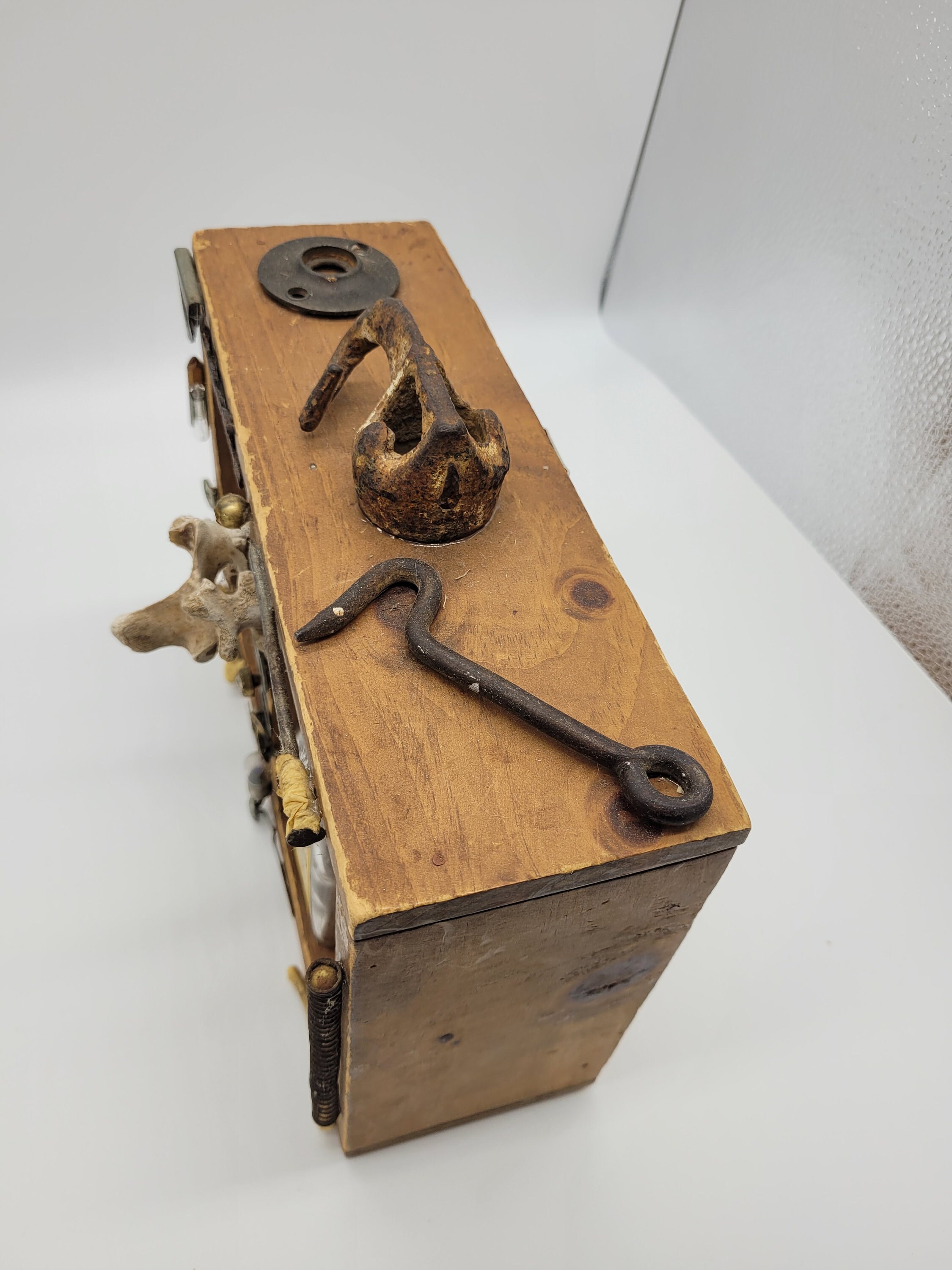 Assemblage Art, Antiques, Animal Bones, Dolls, Rusty Metal, Vintage Antique Medical Bottles ...