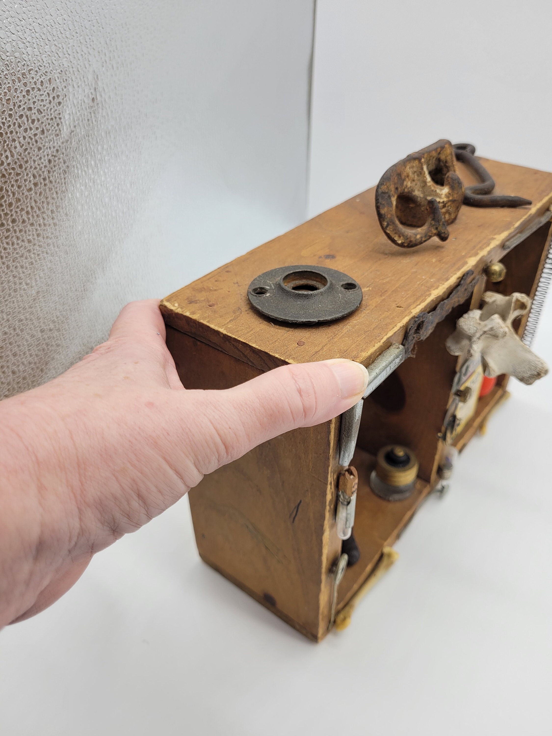 Assemblage Art, Antiques, Animal Bones, Dolls, Rusty Metal, Vintage Antique Medical Bottles ...