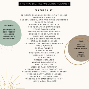 The Oh so Boho Pro Digital Wedding Planner All-in-one Wedding Planning ...
