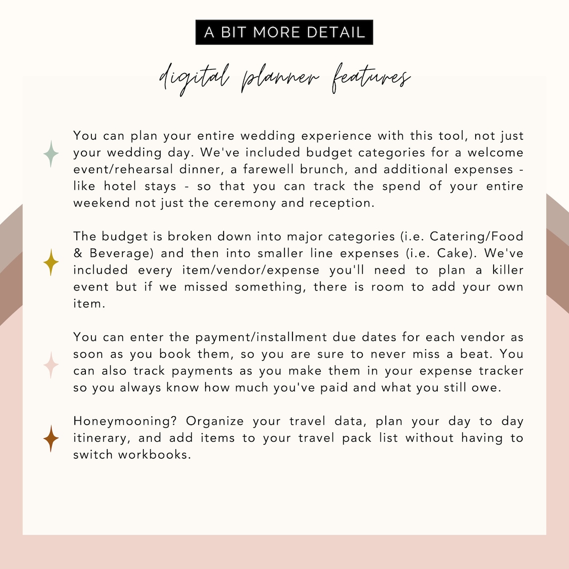 Deluxe Boho Digital Wedding Planner All-in-one Wedding Planning ...