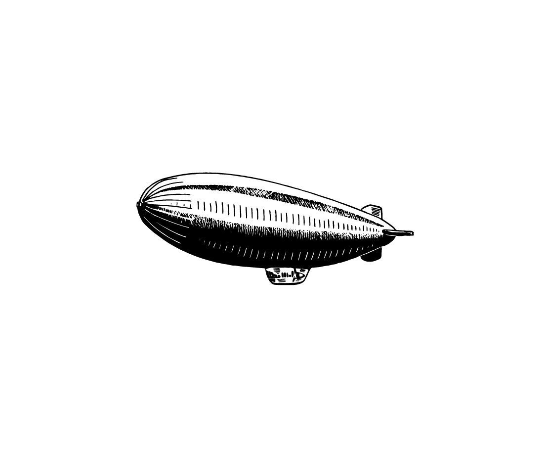 Led Zeppelin Stencil Blimp