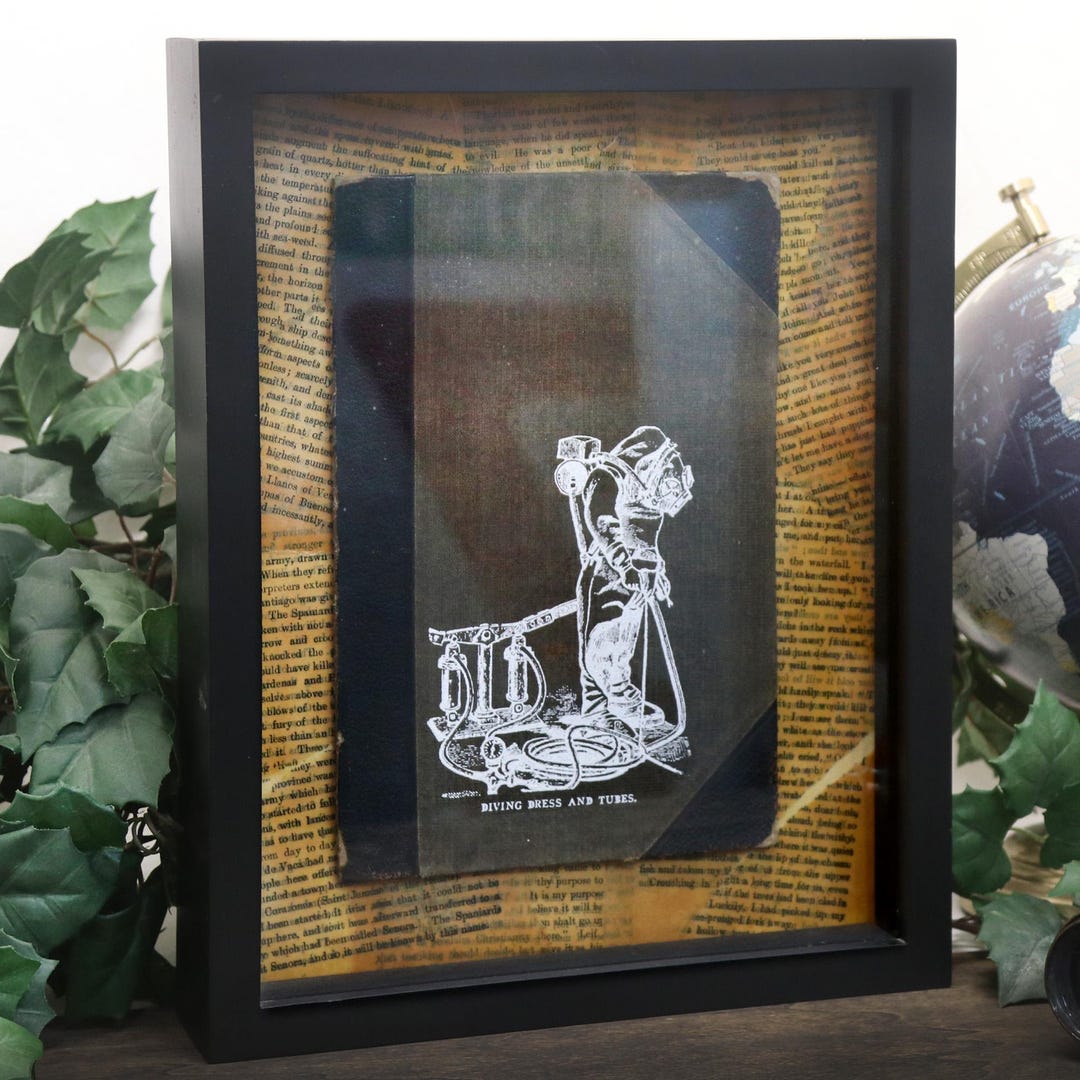Vintage Deep Sea Diver Shadow Box Art – Nautical Steampunk Decor ...