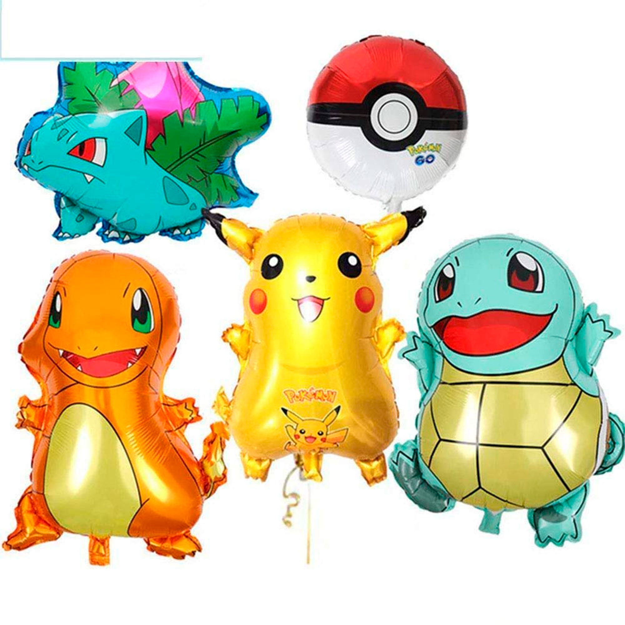 Large 5-Pack Balloon Pikachu & Friends For Pokemon Birthday | Etsy
