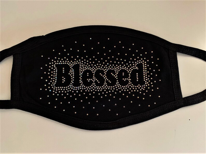 Blessed Rhinestone Mask/Rhinestone Mask/Black Face | Etsy
