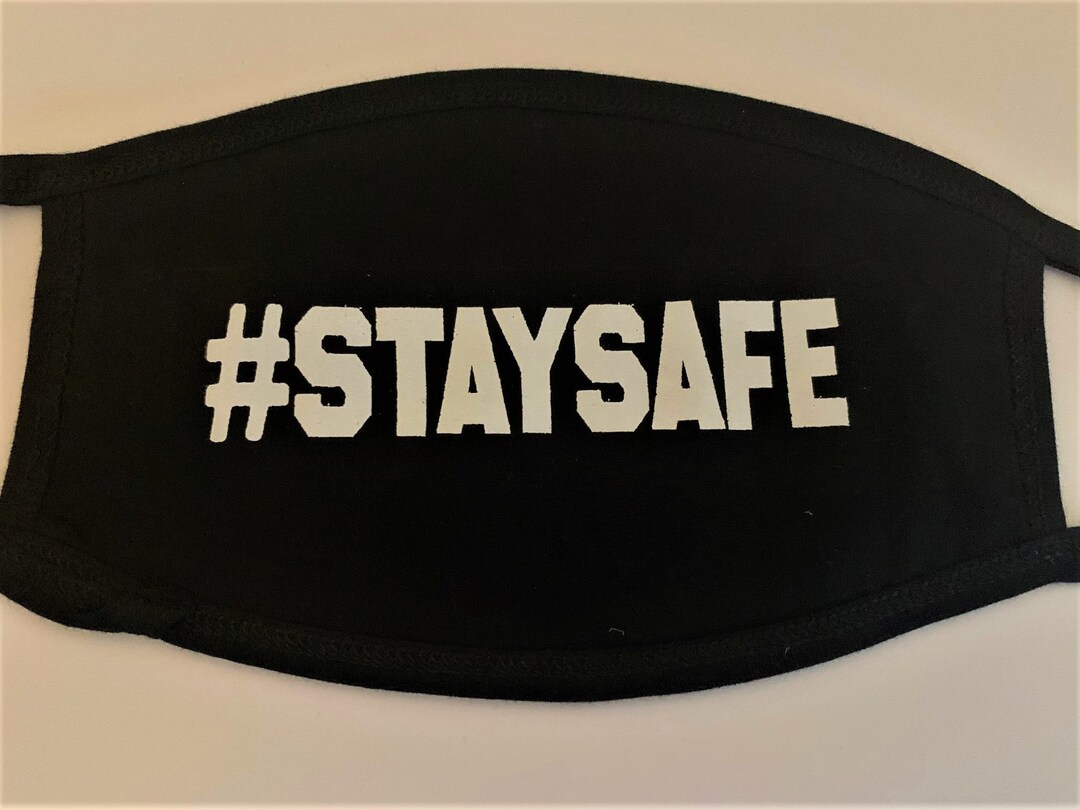 Stay Safe Mask/reuseable Mask/black Face Mask/black Reusaeable - Etsy