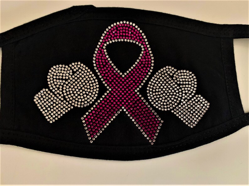 Fight for Breast Cancer Mask/pink Ribbon Mask/black - Etsy