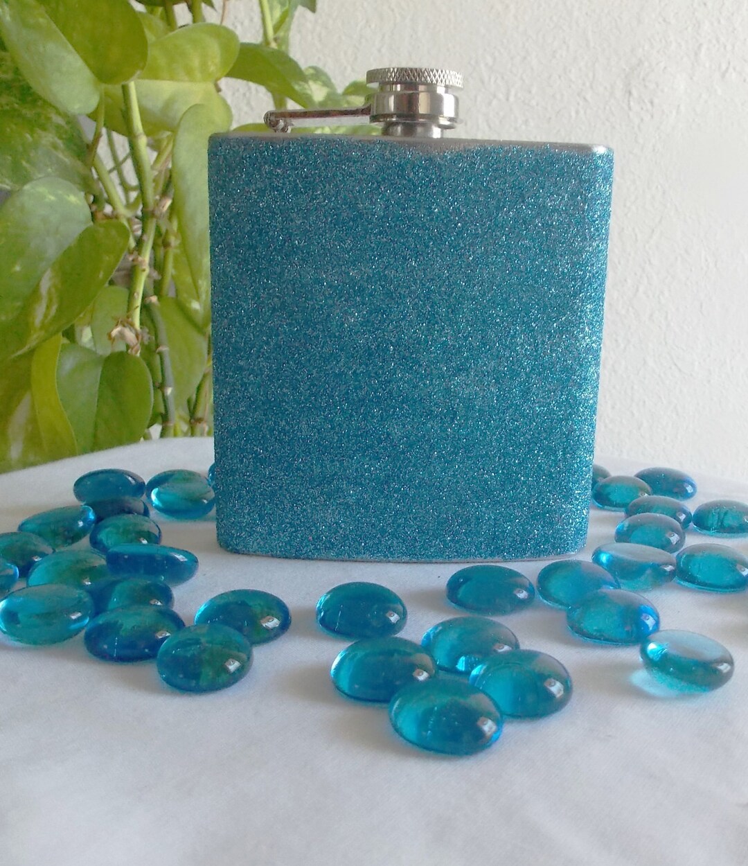 Light Blue Flask, Blue Flask, Custom Flask, Flask, Lady Flask, Flasks ...