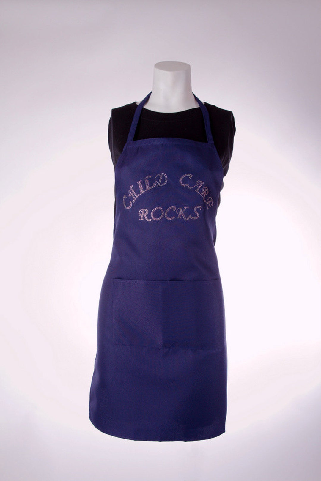 Child Care Apron, School Apron, Blue Apron, Apron With Pockets, Apron ...