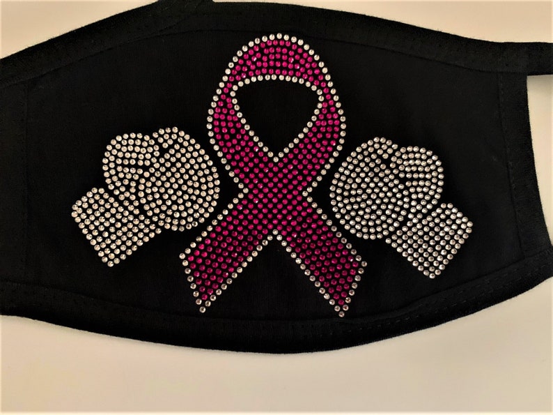 Fight for Breast Cancer Mask/pink Ribbon Mask/black - Etsy