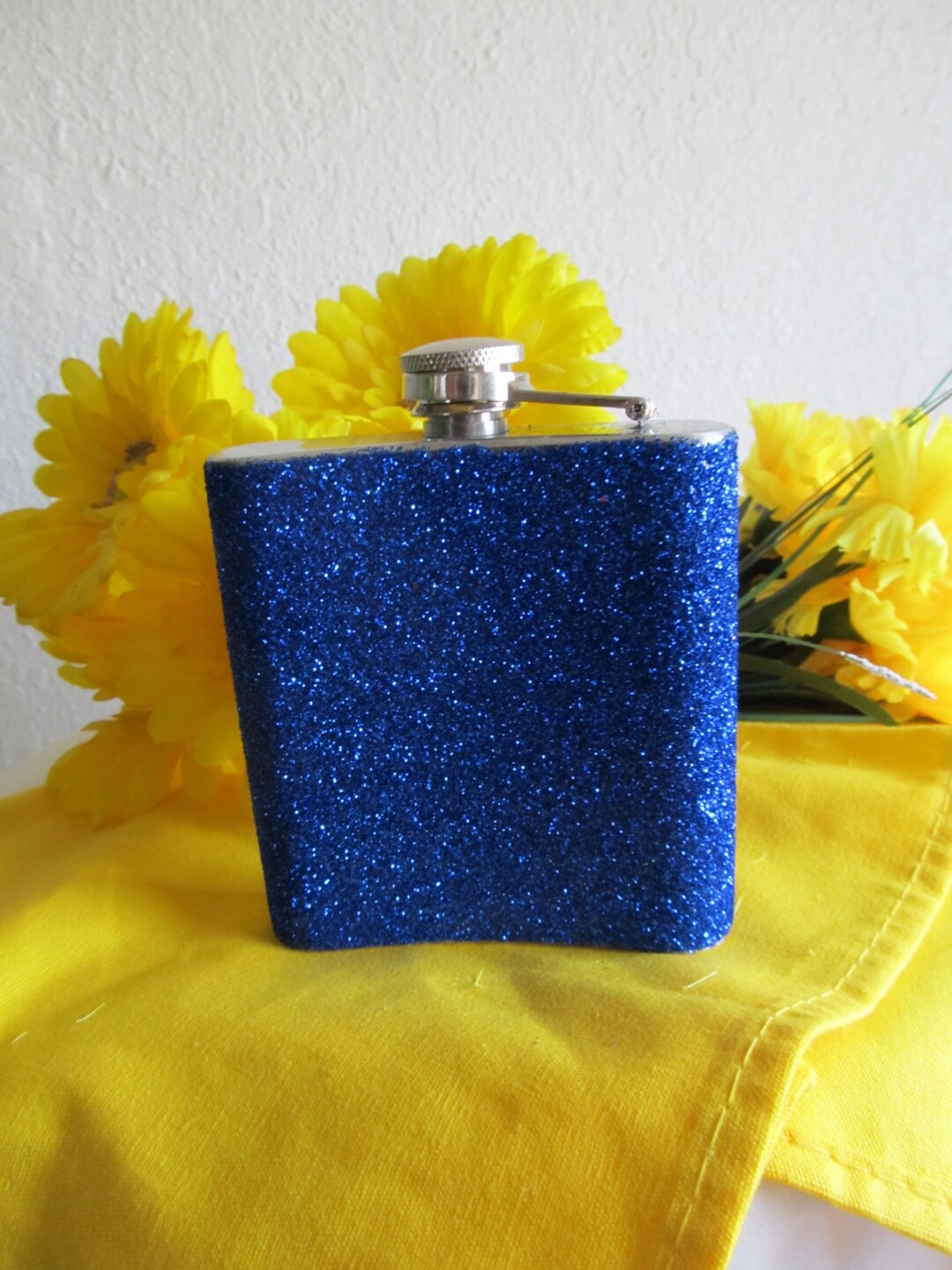 Blue Flask, Flask, Dodger Blue, Liquor, Brandy - Etsy
