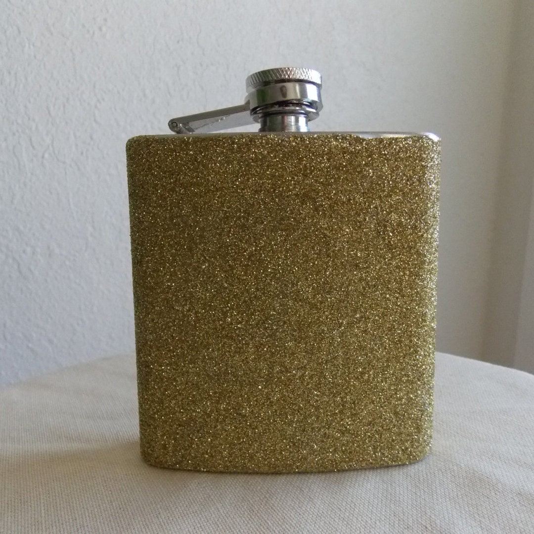 Gold Glitter Flask, Flask, Custom Flask, Golden Flask, Glitter Flask ...