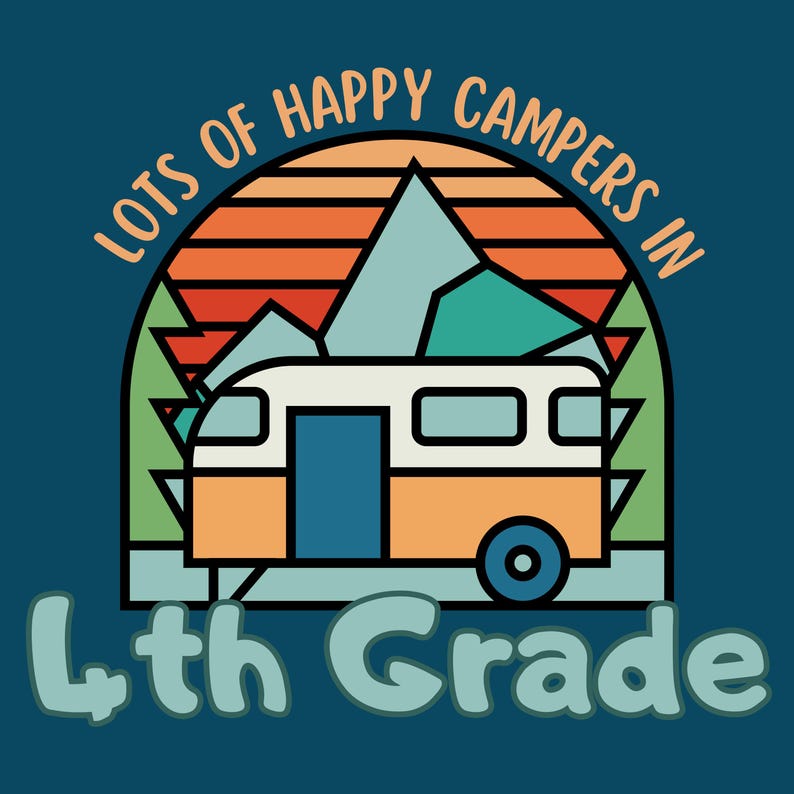 Teacher Happy Campers PNG Bundle, Back to School, Classroom Camping ...